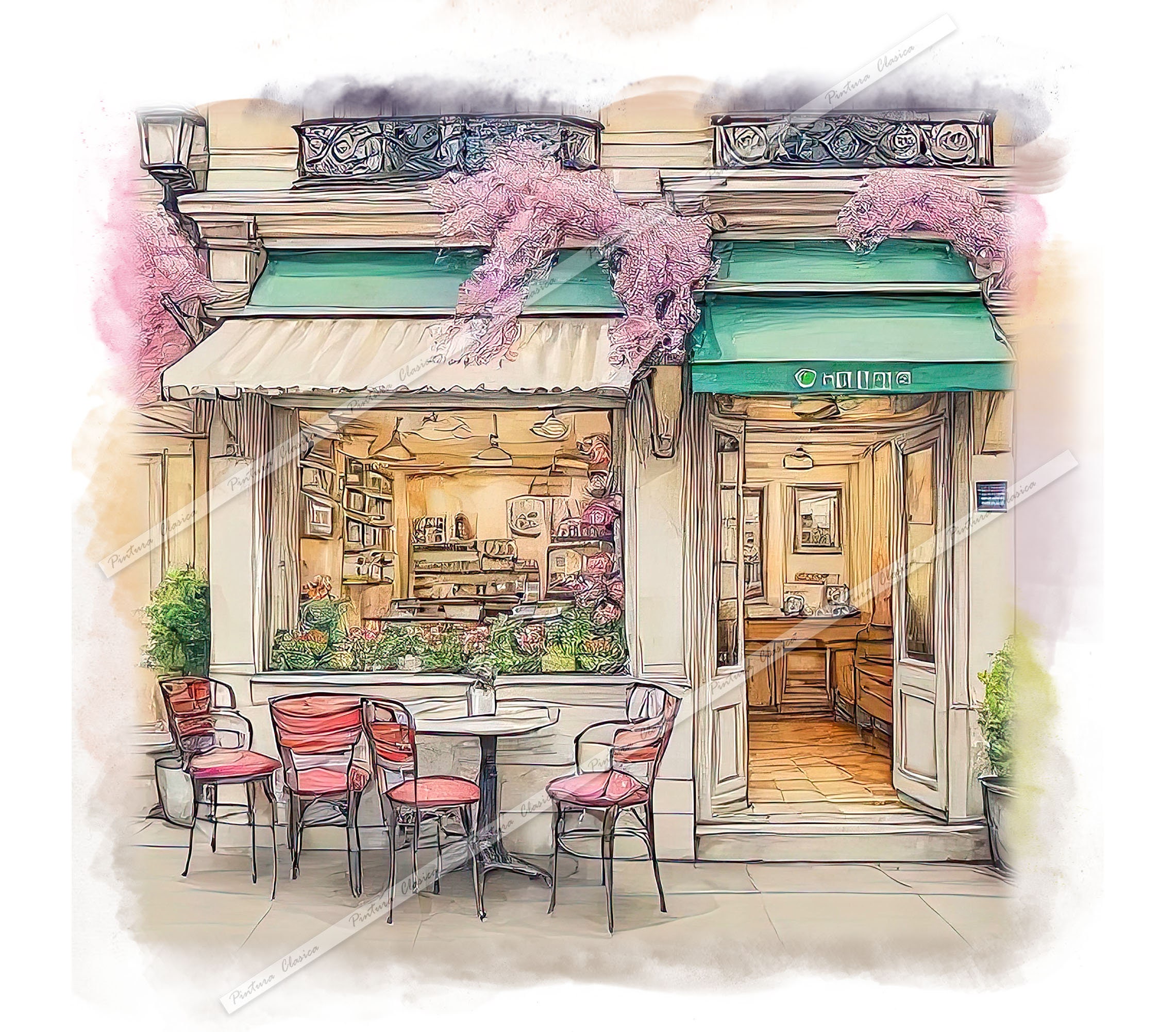 Watercolor Coffee Shop Clipart: 10 PNG Images (instant Download) - Etsy
