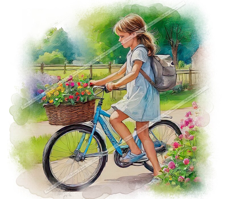 Girl Riding Bicycle Clipart girl Riding Bicycle Printable Clipart ...