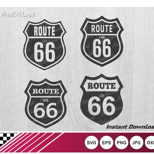 Rout 66 Sign-svg. Dxf. Png. Eps. Printable Design. Cutfile. Instant ...