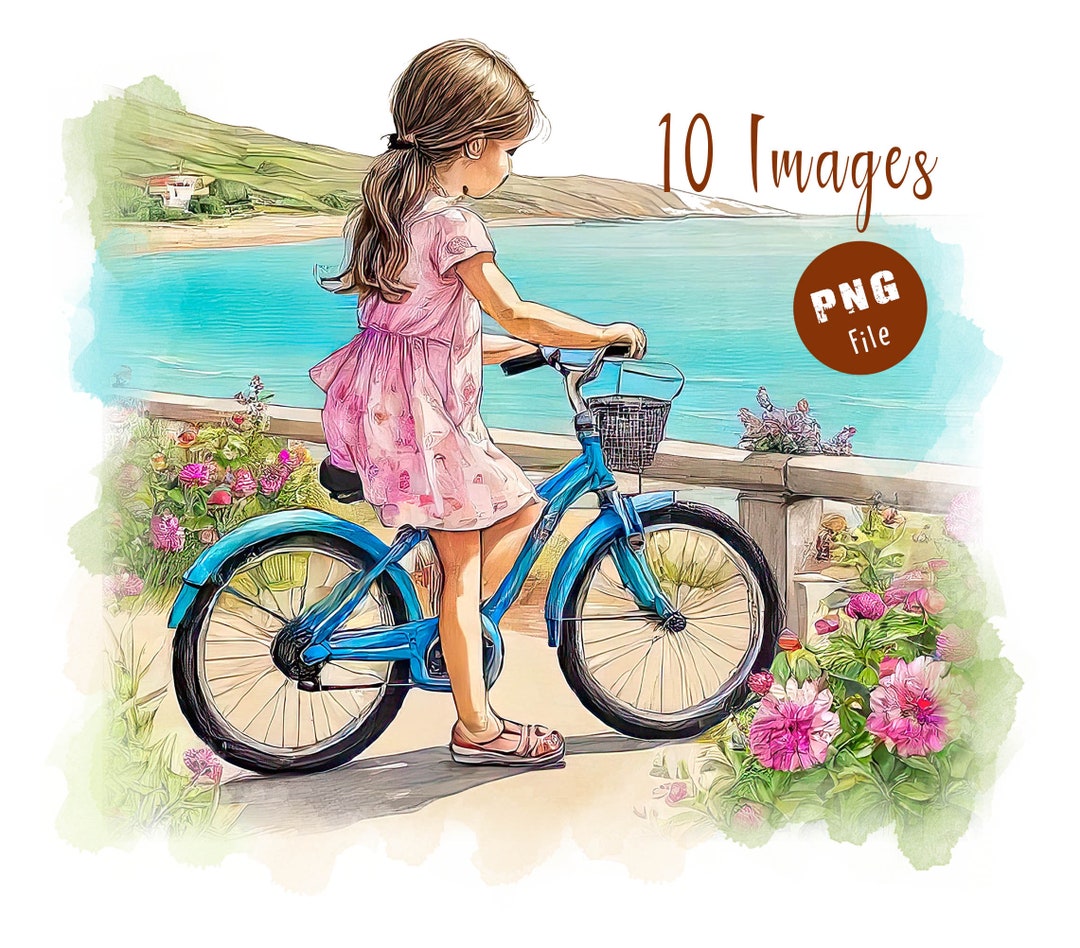 Girl Riding Bicycle Clipart girl Riding Bicycle Printable Clipart ...