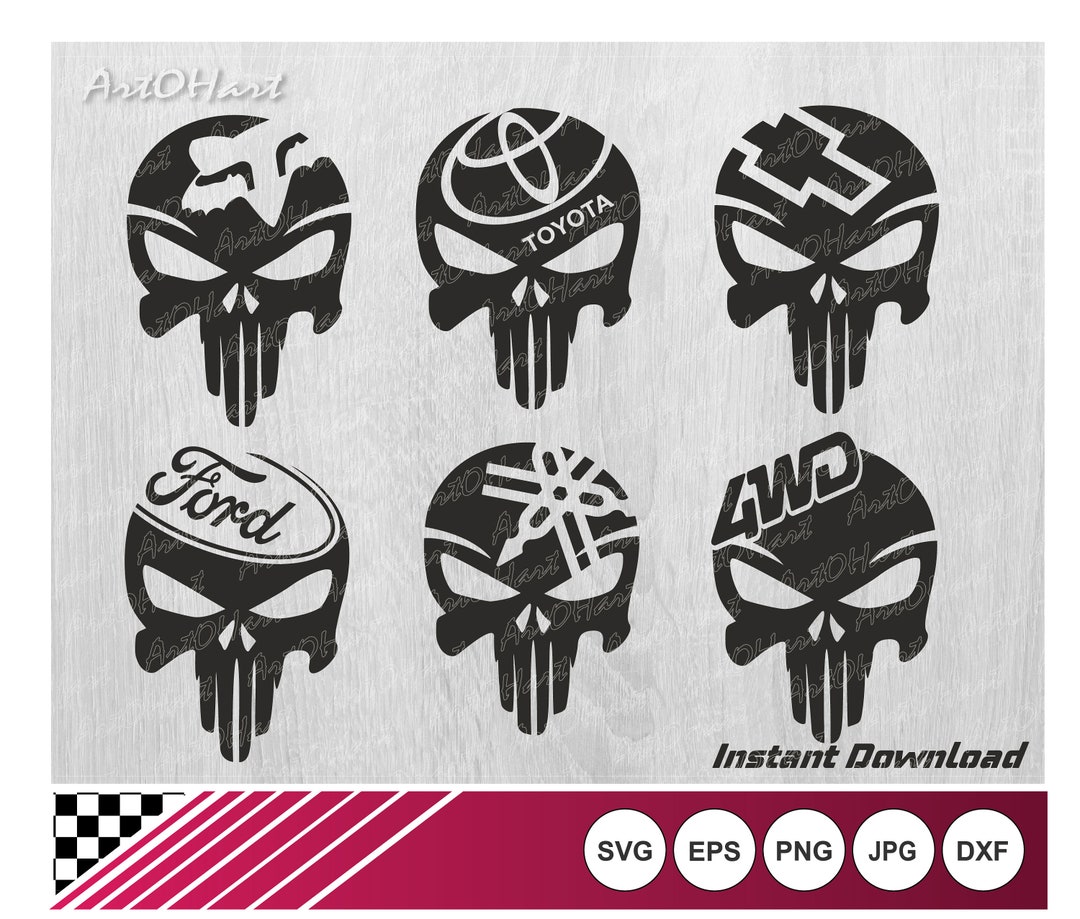 Skul-svg. Dxf. Png. Eps. Printable Design. Cutfile. Instant - Etsy