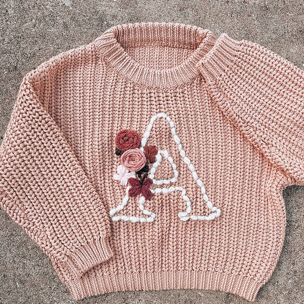 Letter Sweater - Etsy