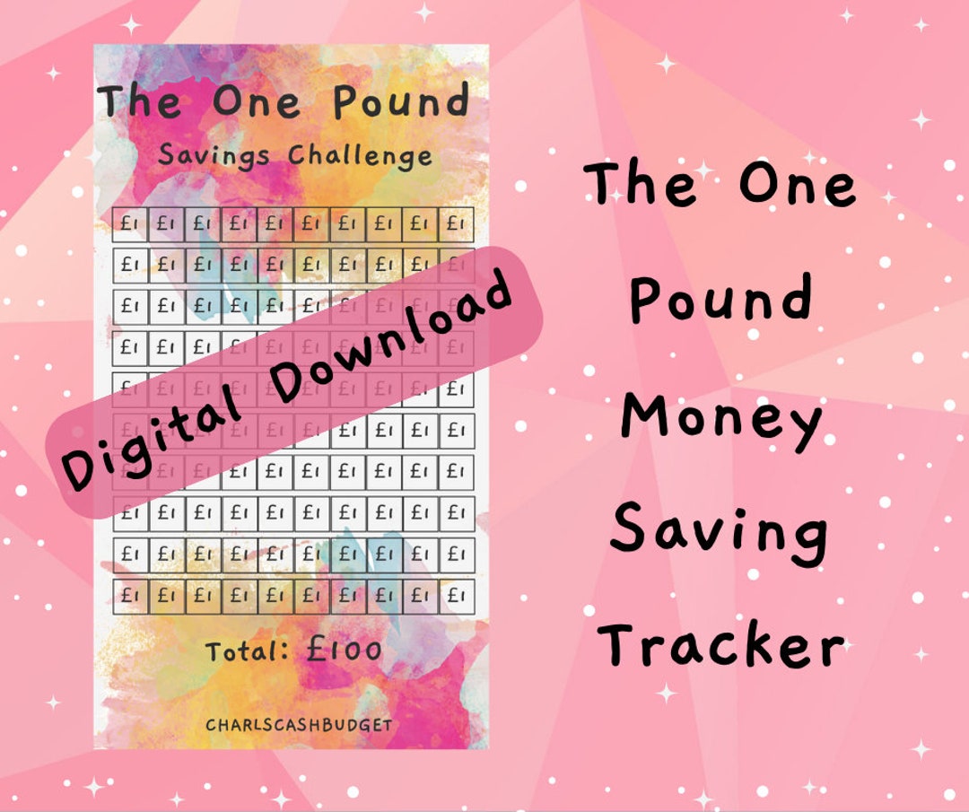The One Pound Savings Challenge Tracker digital Download - Etsy Australia