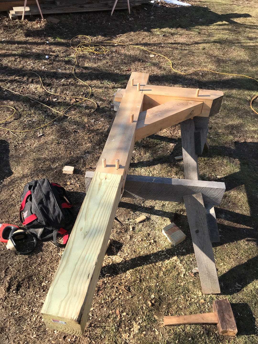 Timber Frame Mailbox Post - Etsy