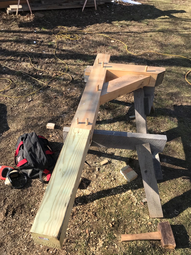 Timber Frame Mailbox Post - Etsy