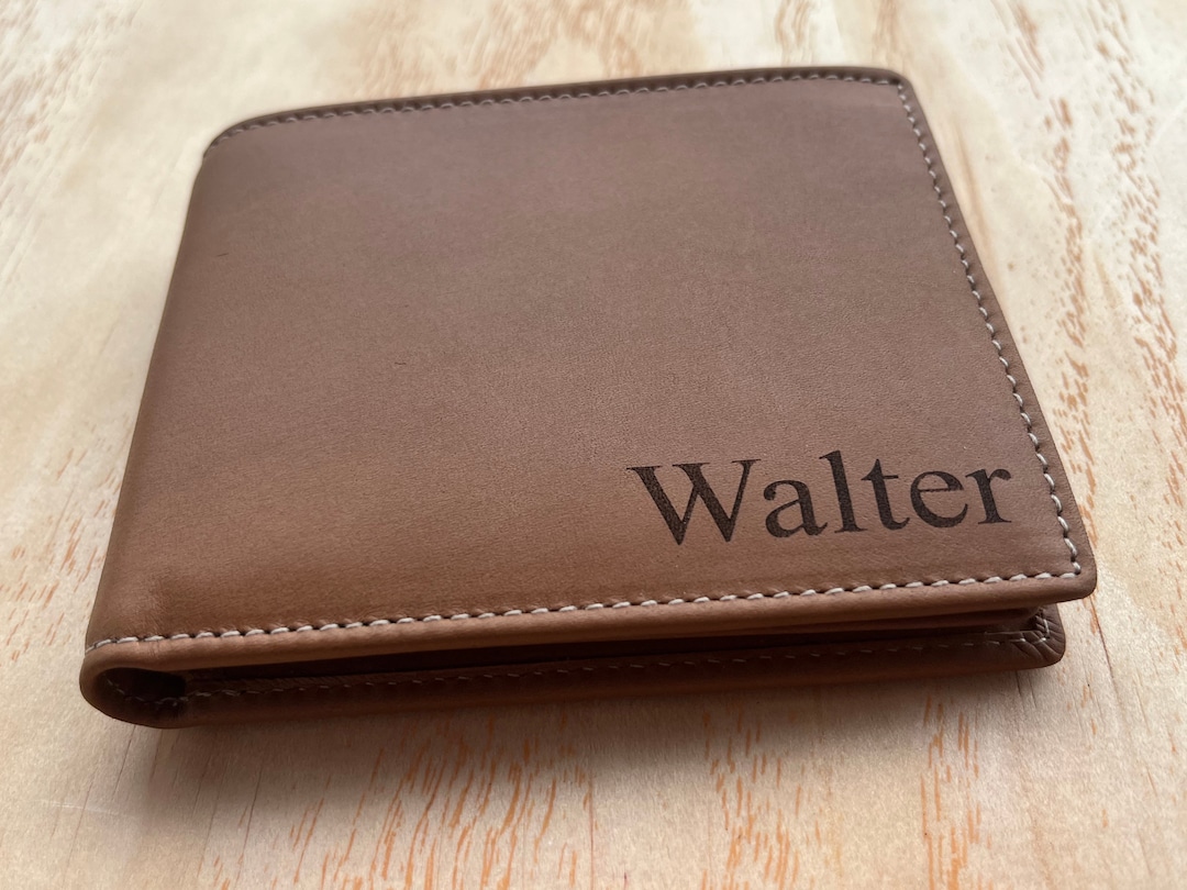 Personalized Men Wallet, Custom Leather Engraved Mens Wallet, Christmas ...