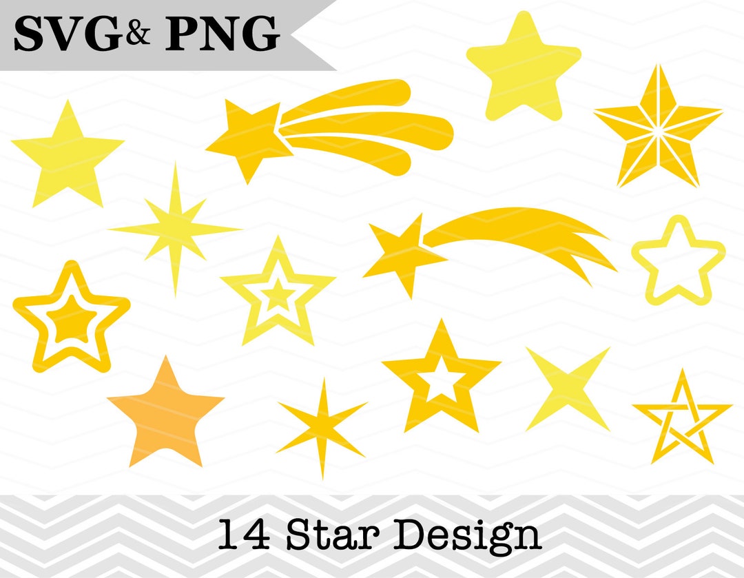 14 Star Design SVG Star SVG Cut File for Cricut Shooting - Etsy