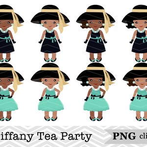 31 African American Tiffany Girl Clip Art, Tiffany Tea Party Clip Art ...