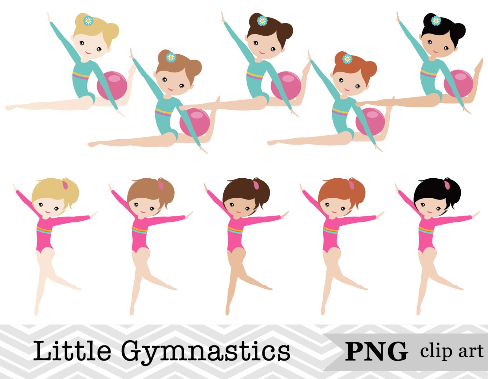 35 Little Girl Gymnastics Clip Art Little Gymnastics Clipart - Etsy