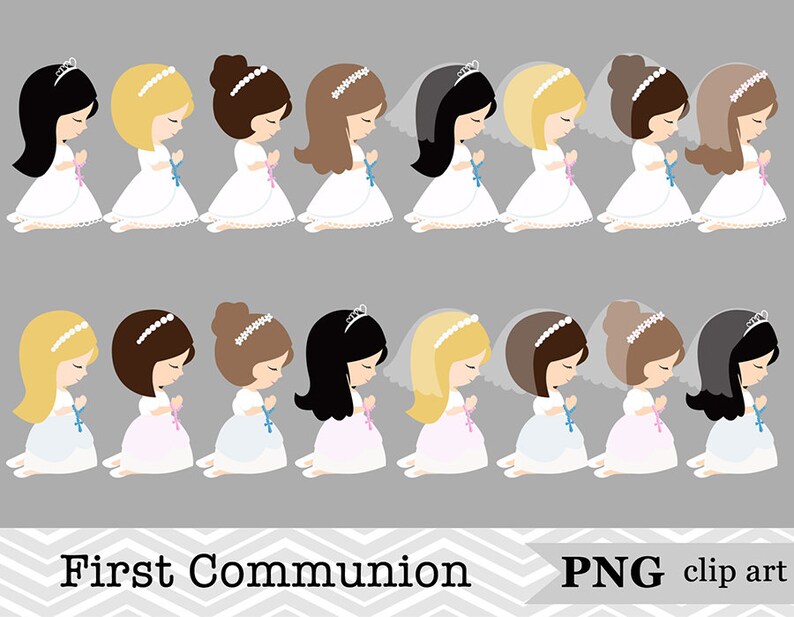 78 Girl First Communion Clip Art, First Communion Clipart, Spa Girls ...