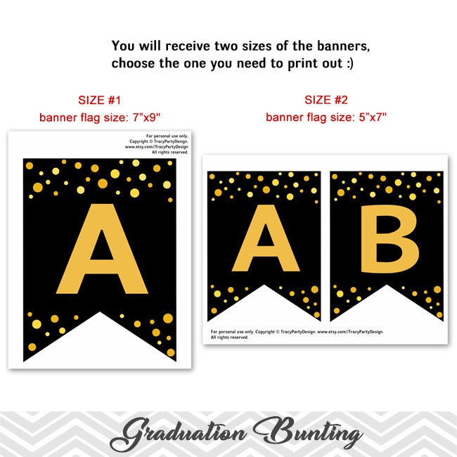 Graduation Party Bunting Banner Flag, Make Your Own Graduation Party ...