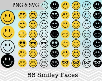 11 Smiley Face SVG, Smiley Face Clipart, Emoji SVG Cut File for Cricut ...