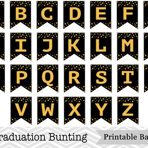 Graduation Party Bunting Banner Flag, Make Your Own Graduation Party ...