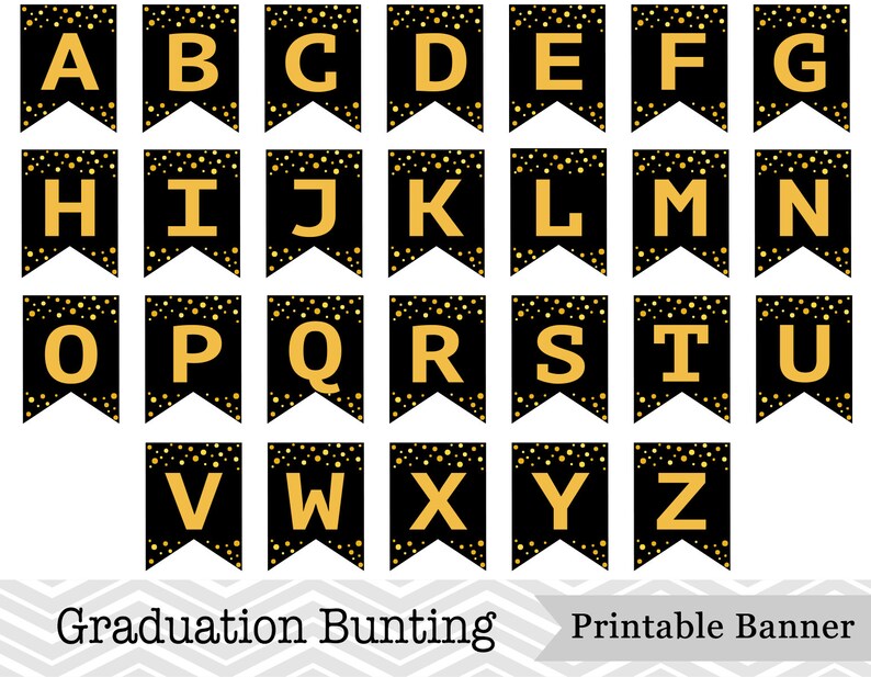 Graduation Party Bunting Banner Flag, Make Your Own Graduation Party ...