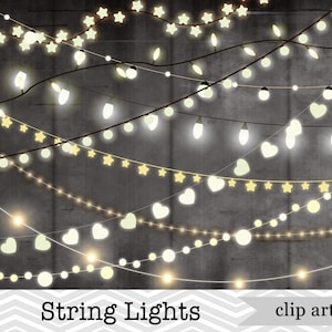 String Lights Clip Art, Festival Lights Clipart, Christmas Lights ...