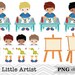 51 Little Artist Boys Clip Art, Art and Paint Clipart, Boy Art Party ...