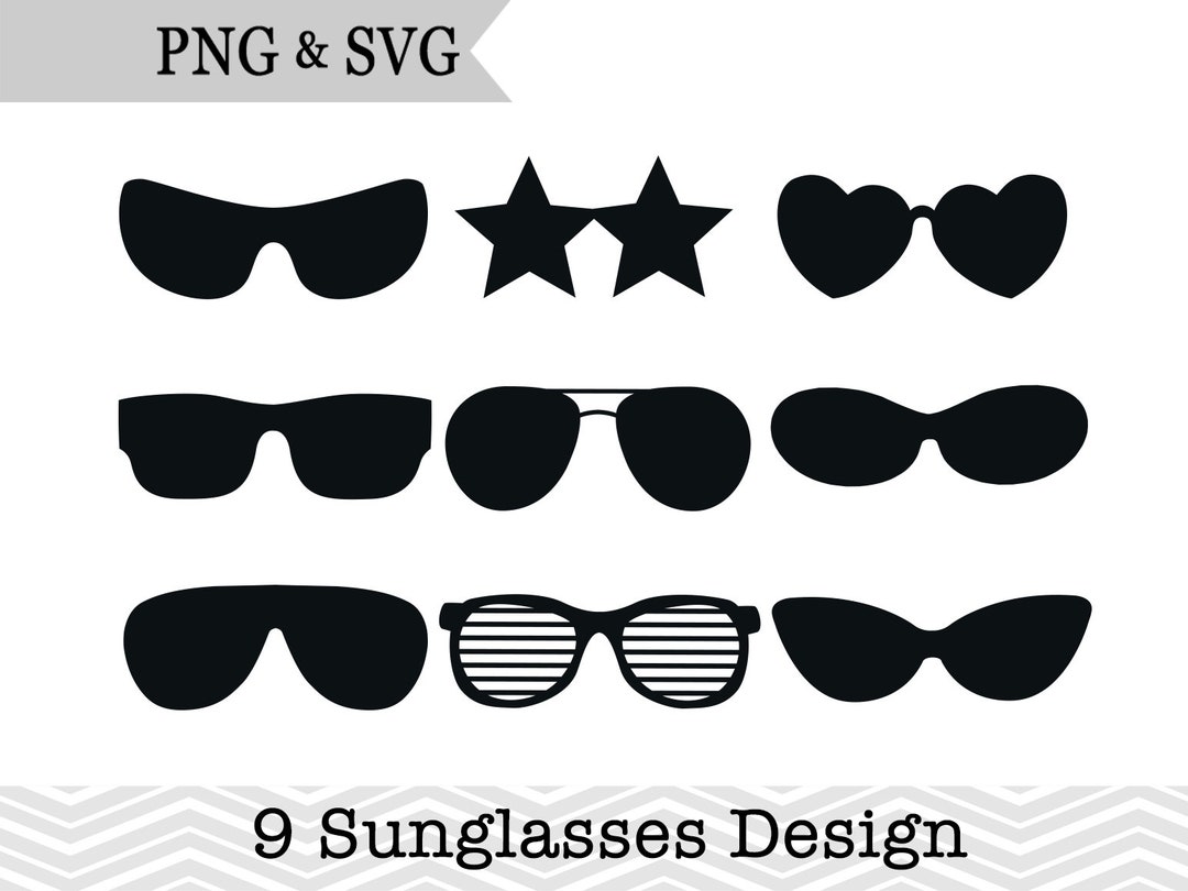 9 Sunglasses SVG, Sunglasses Clipart PNG, Sunglasses SVG Cut File for ...
