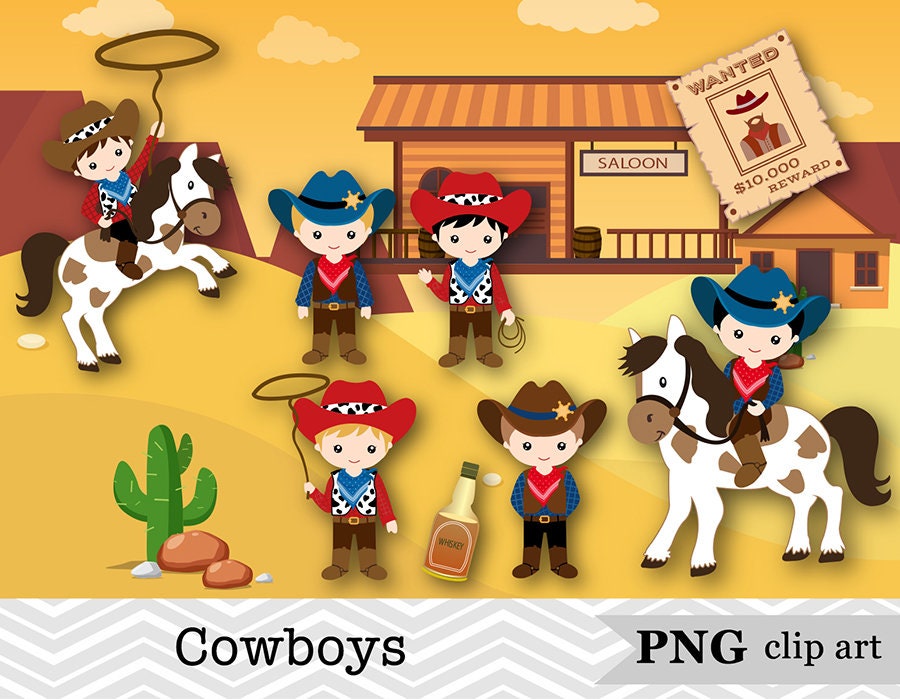 46 Little Western Cowboy Clip Art, Western Boy Clipart, Cowboy Clipart ...
