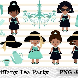 31 African American Tiffany Girl Clip Art, Tiffany Tea Party Clip Art ...