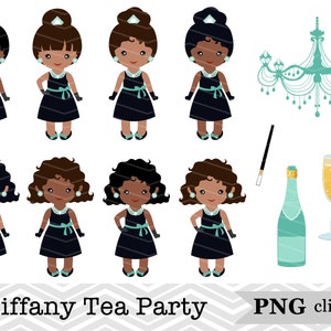 31 African American Tiffany Girl Clip Art, Tiffany Tea Party Clip Art ...
