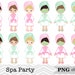 36 Spa Night Clip Arts, Girl Spa Party Clipart, Spa Girls Clipart, Spa ...