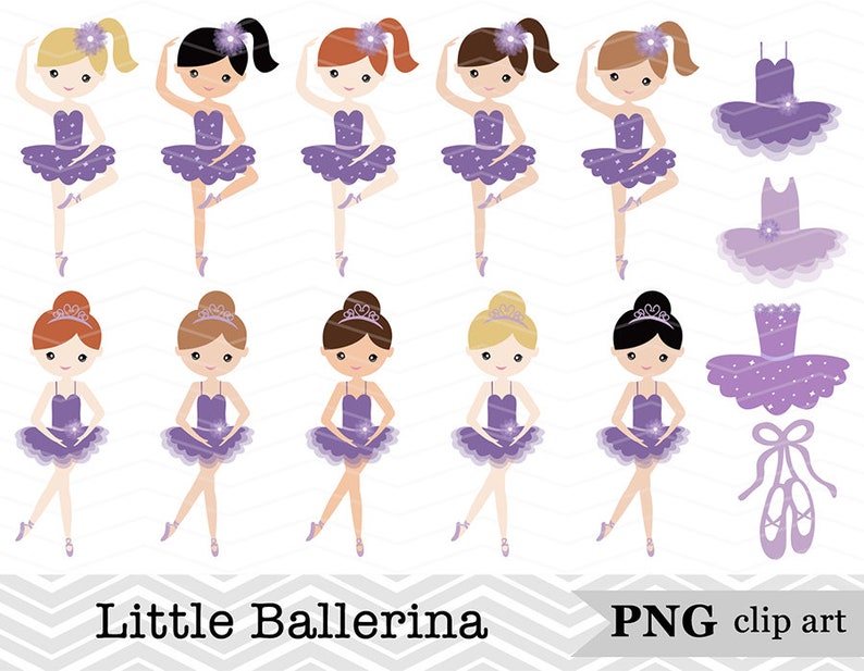 34 Little Ballerina Clip Art, Purple Ballerina Girl Clipart, Girl ...