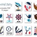 Printable Nautical Party Photo Booth Props, Sailor Party Photo Booth ...