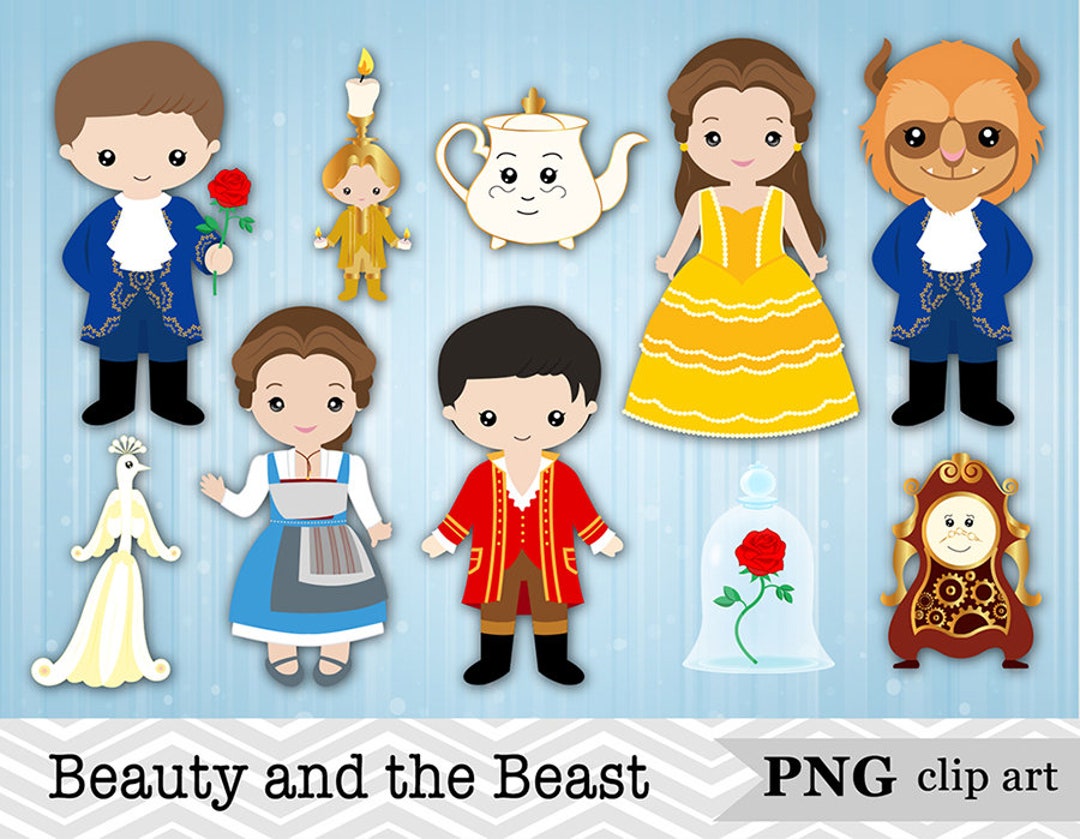 16 Beauty and the Beast Clip Art, Beauty and the Beast Clipart, Bella ...