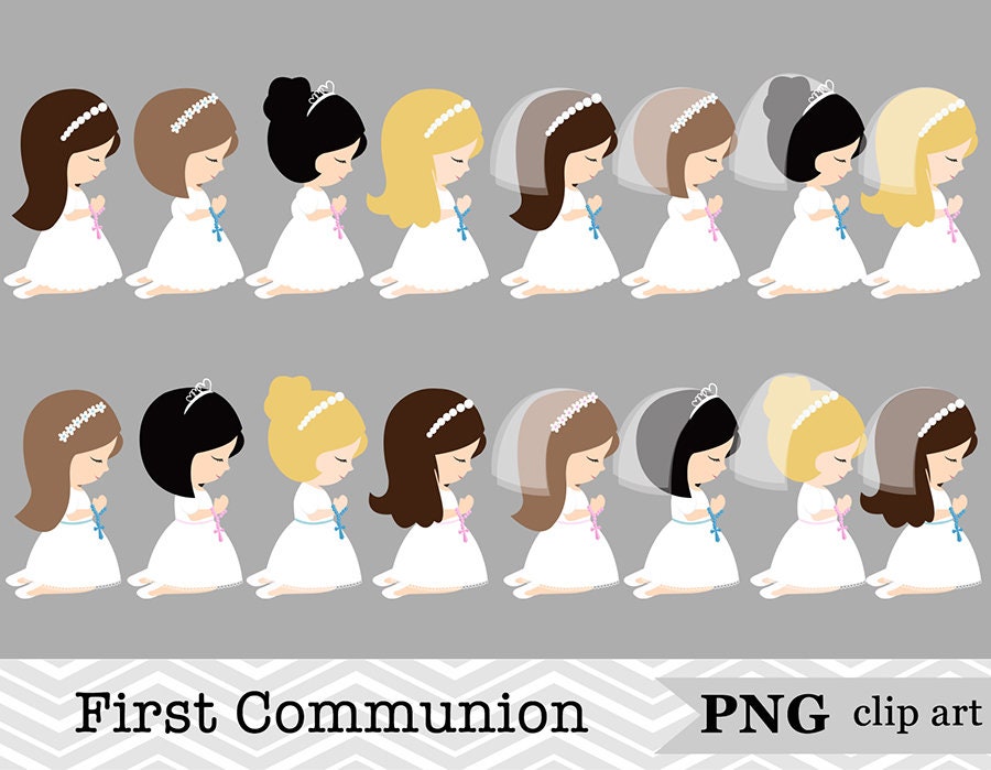 78 Girl First Communion Clip Art, First Communion Clipart, Spa Girls ...