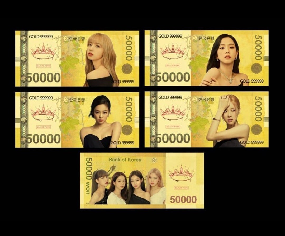 BLACKPINK: 24k South Korean Won Gold Note - Etsy
