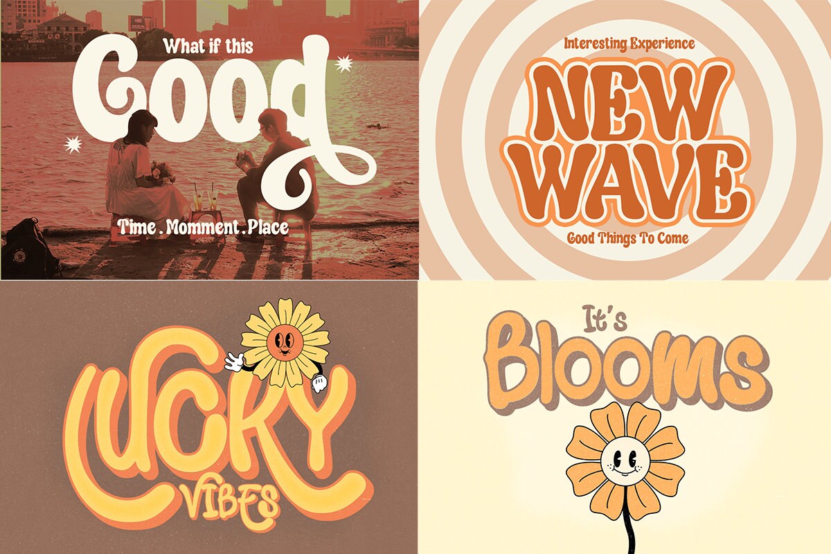 Modern Retro Font Collection - - Etsy