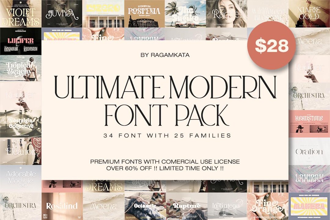 Ultimate Modern Font Bundle - Svg, Canva Font, Font for Cricut, Fonts ...