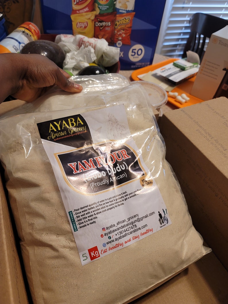Elubo Dudu -yam Flour /amala , Unadulterated/unmixed Yam Flour/ Elubo ...