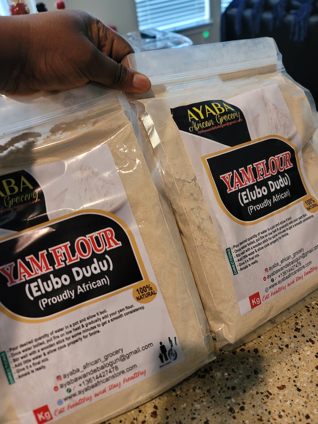 Elubo Dudu -yam Flour /amala , Unadulterated/unmixed Yam Flour/ Elubo ...