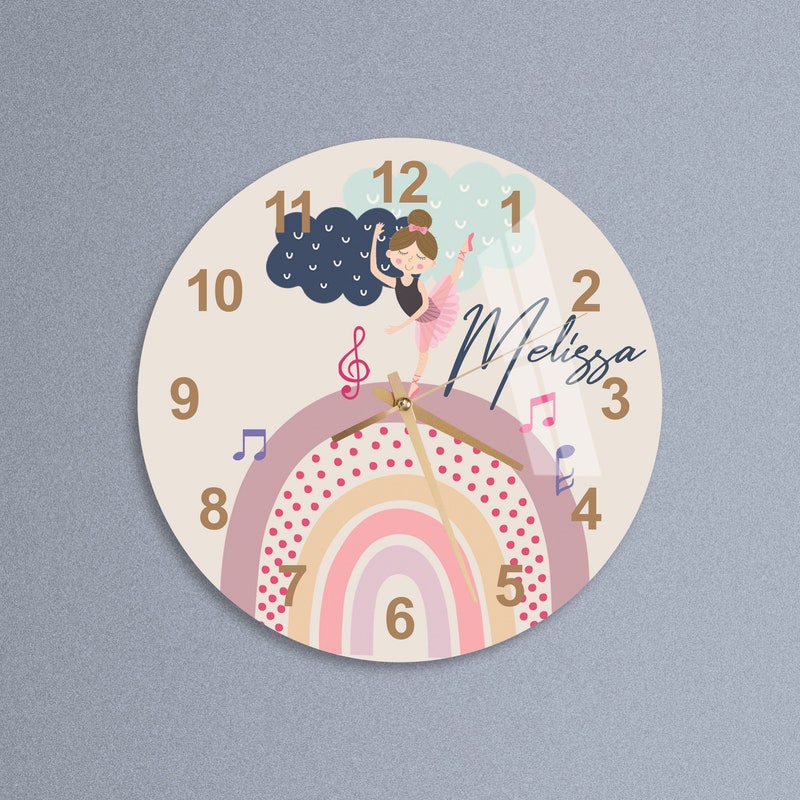 Rainbow Wall Clock - Etsy