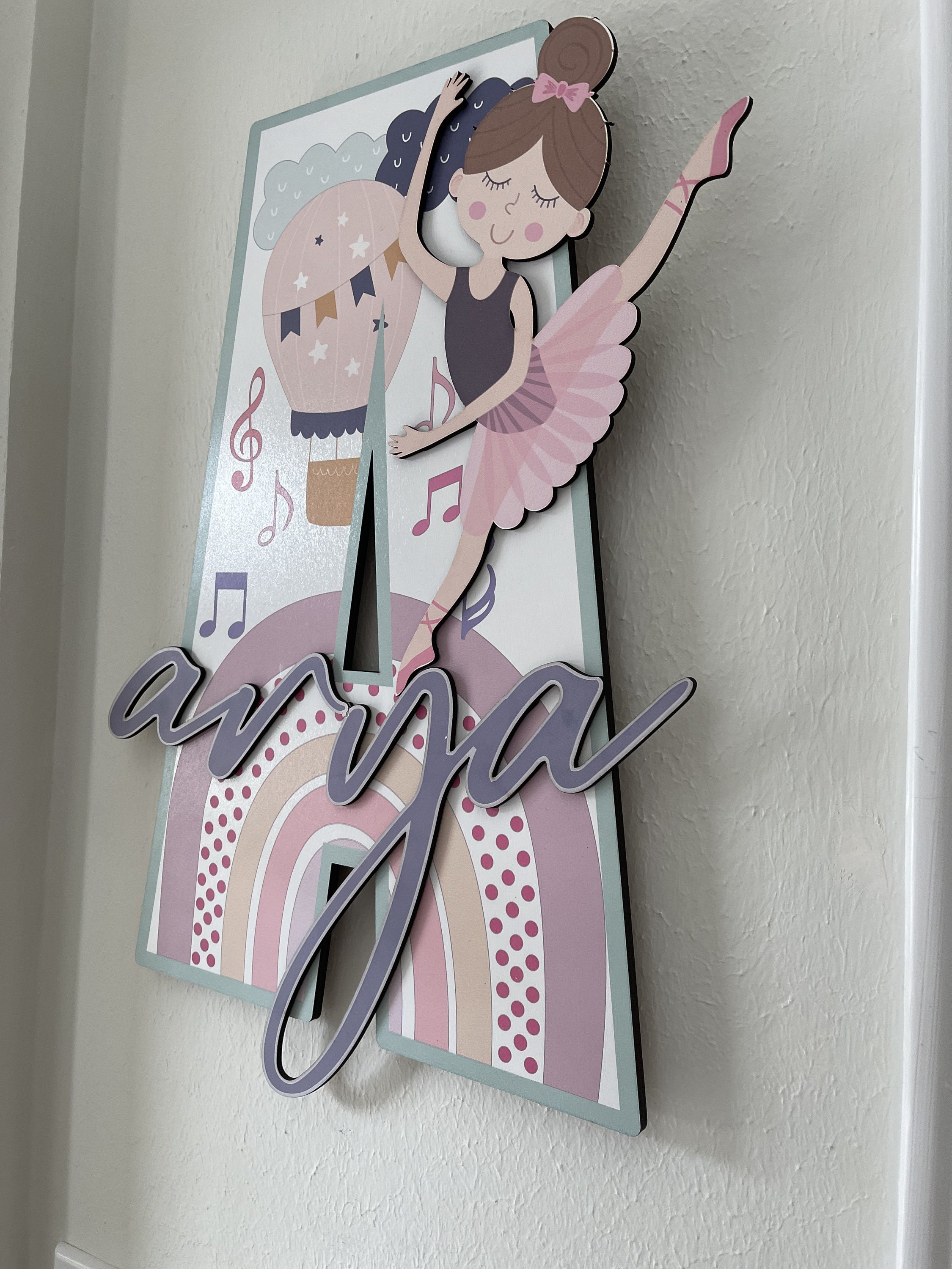 Wood Baby Name Sign for Nursery Girl, Girl Nursery Decor, Baby Name ...