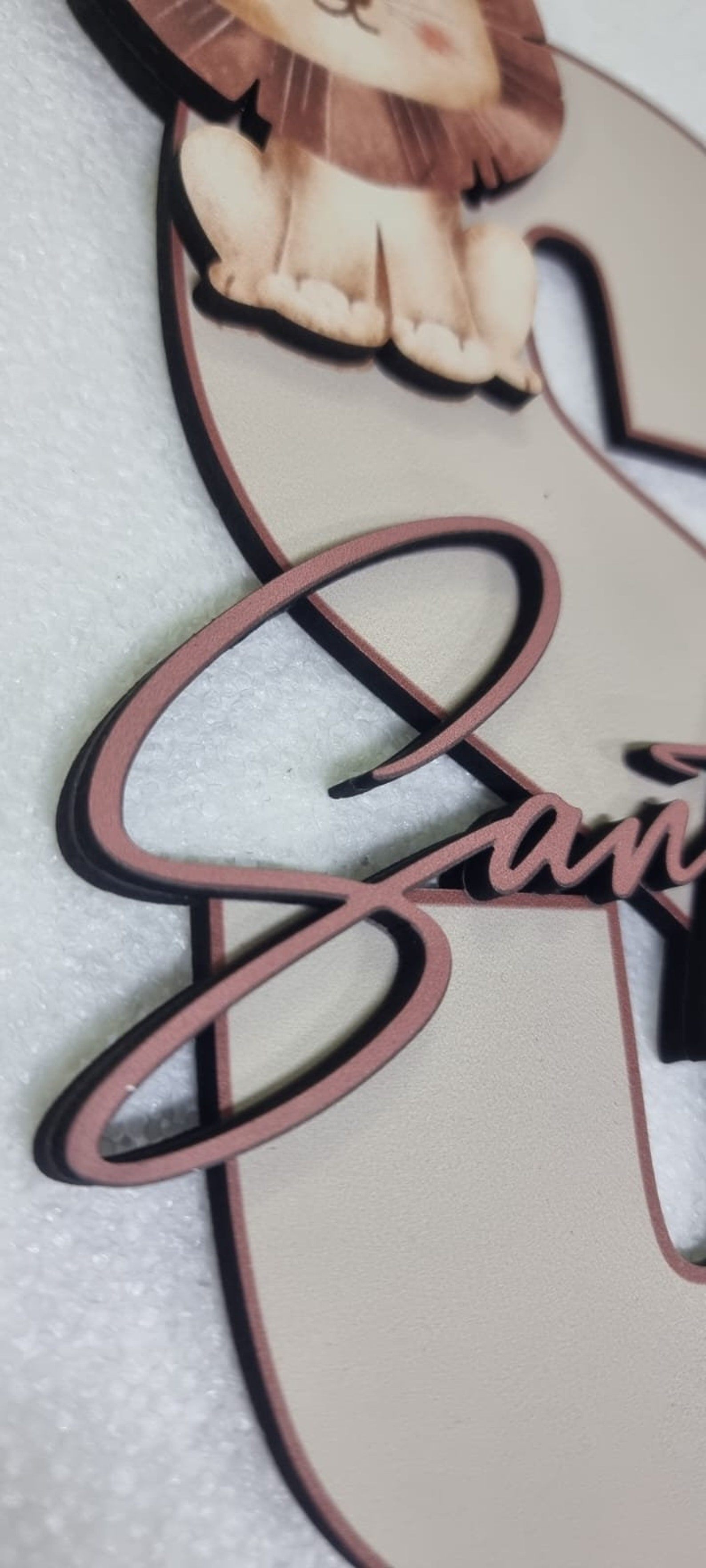 Flamingo Wood Name Sign for Nursery, Tropical Wall Art Room Decor, Baby ...