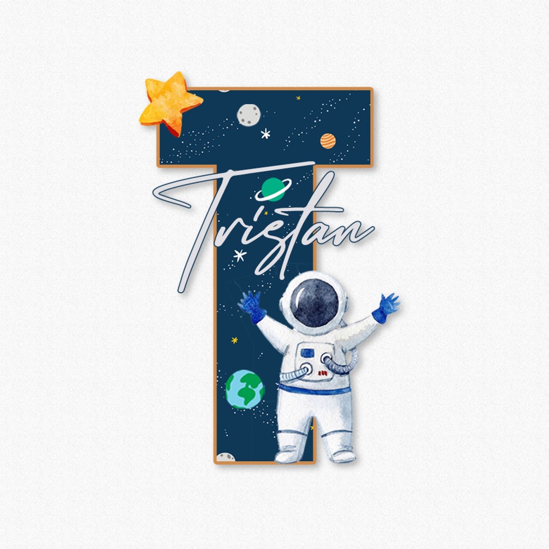 Space,rocket Wood Name Sign for Nursery, Boy Astronaut Room Decor, Baby ...