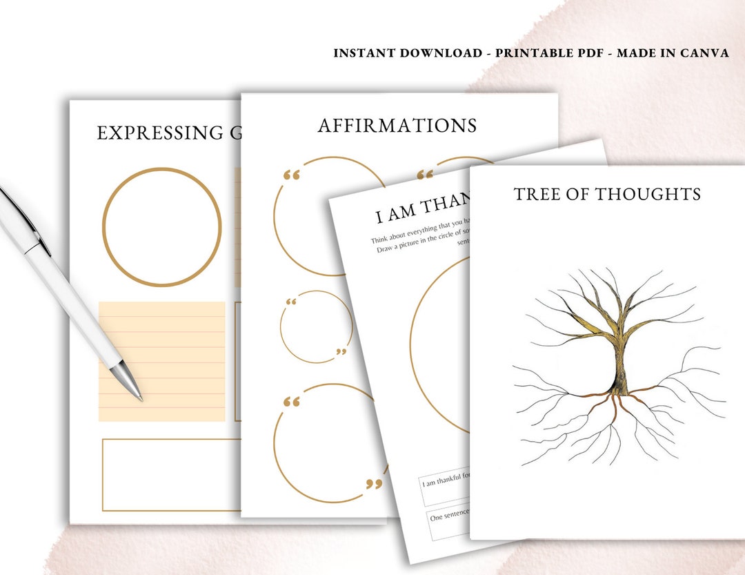 Printable Vision Board Mental Health Planner Self-care - Etsy