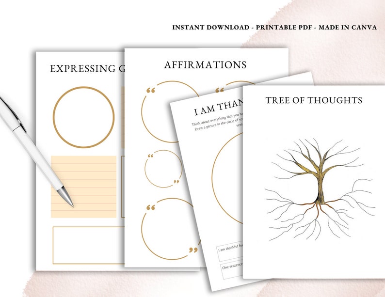 Printable Vision Board Mental Health Planner Self-care - Etsy