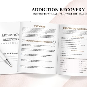 Addiction Recovery Worksheets Printable, Addiction Recovery Journal ...