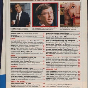 Time Magazine Nov 1999 Bill Gates Microsoft Mccain Bush Iran Almodovar ...