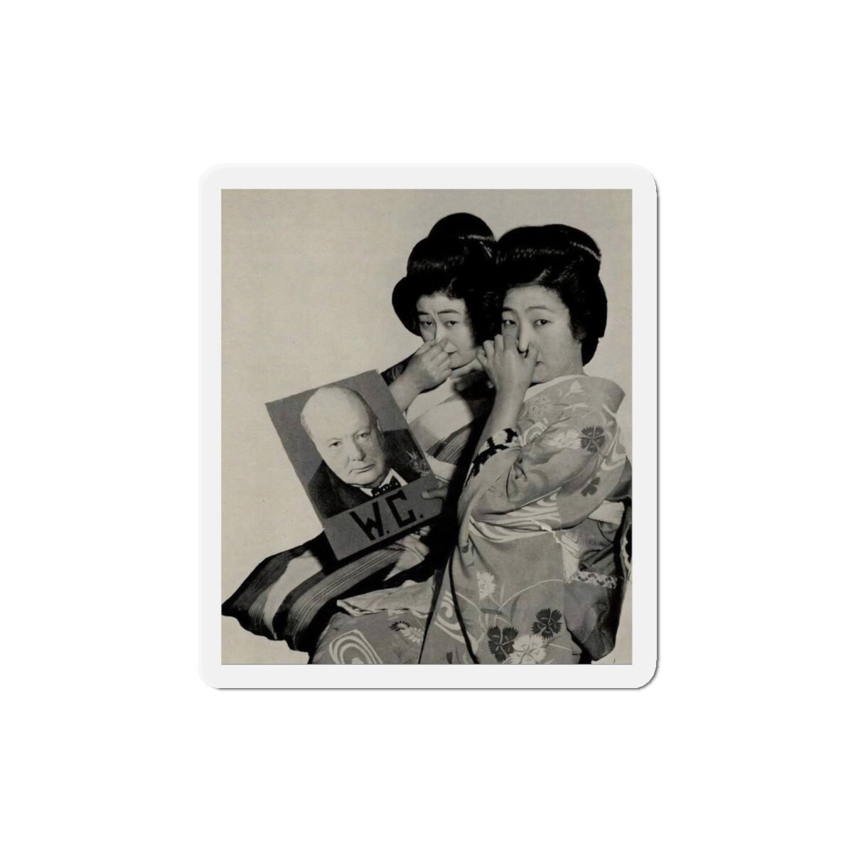 WW2 Japanese Propaganda Winston Churchill Geisha Women Anti-british UK ...