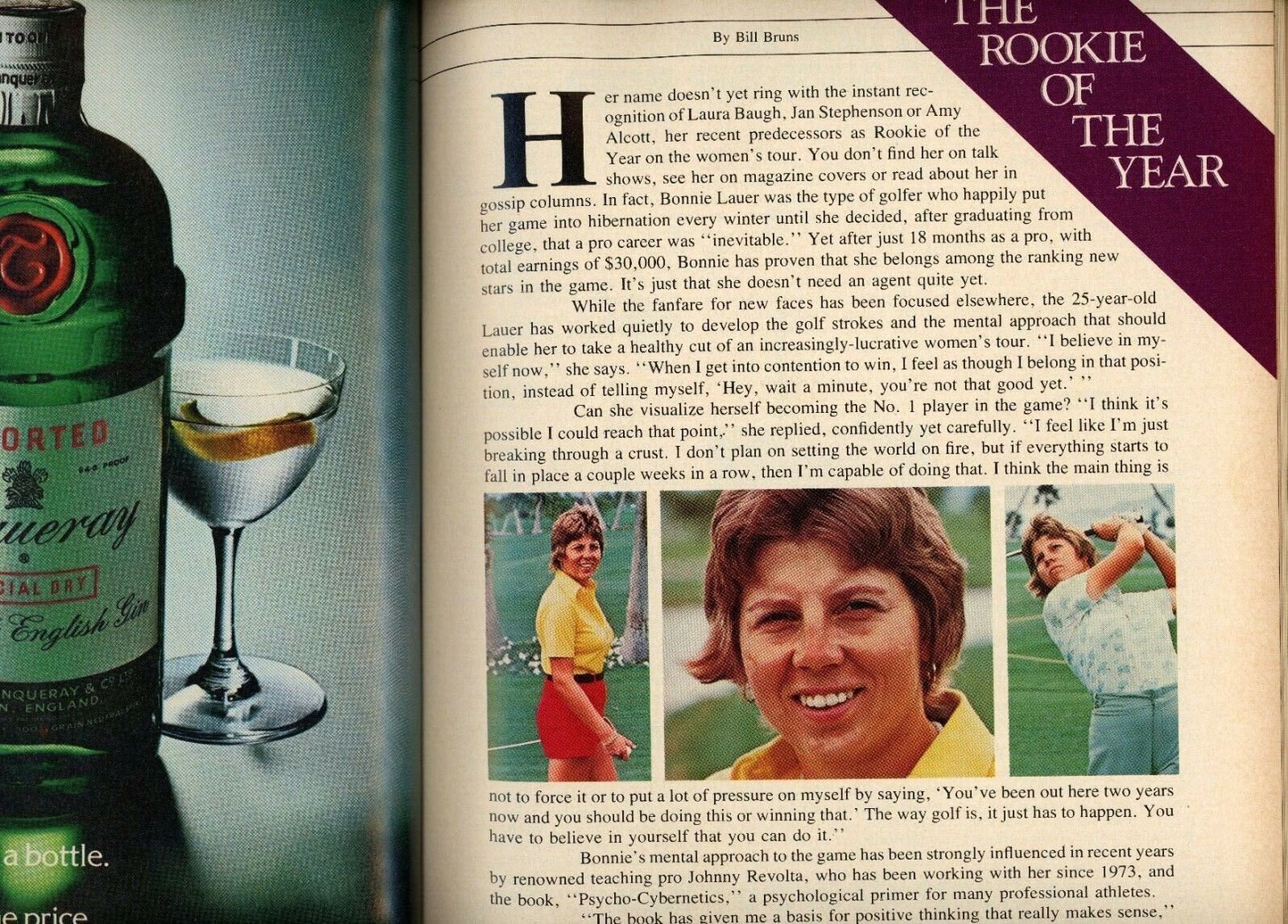 Golf Magazine 1977 Yearbook Bonnie Lauer LPGA Alice Keeler Oscar Fraley ...