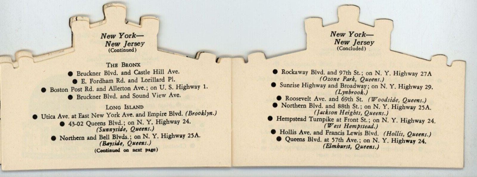 1950 White Castle Hamburger Locations Map Brochure Pamphlet Guide Die ...