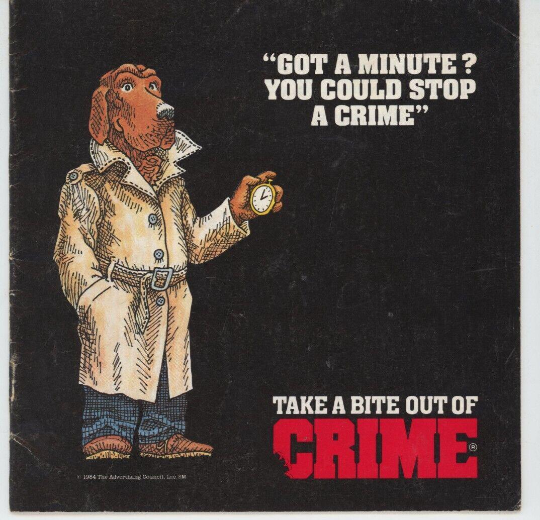 1984 Mcgruff the Crime Dog Take the Bite Out of Crime Booklet Mailing ...
