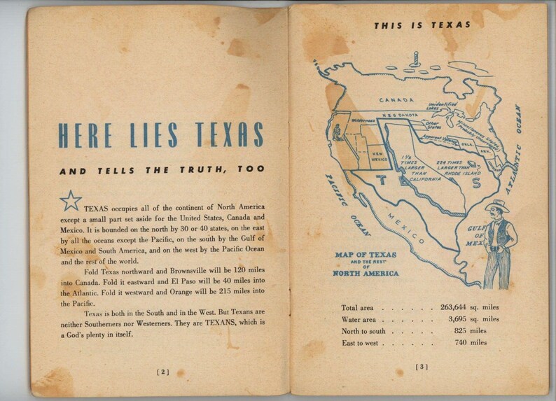 1947 Texas Braggs John Randolph Mark Storm Tourist Booklet Guide Travel ...