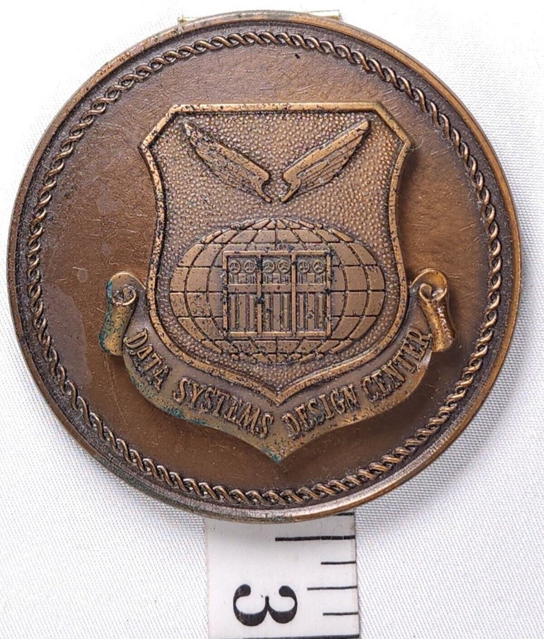1970s Air Force Data Systems Design Center Medal Challenge Coin USAF 3 ...