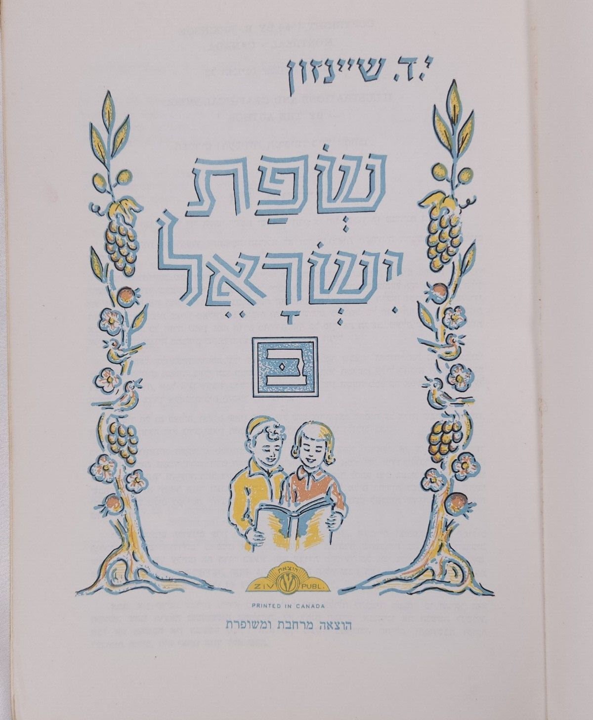 1969 the Language of Israel Hebrew Children's Book History - Etsy