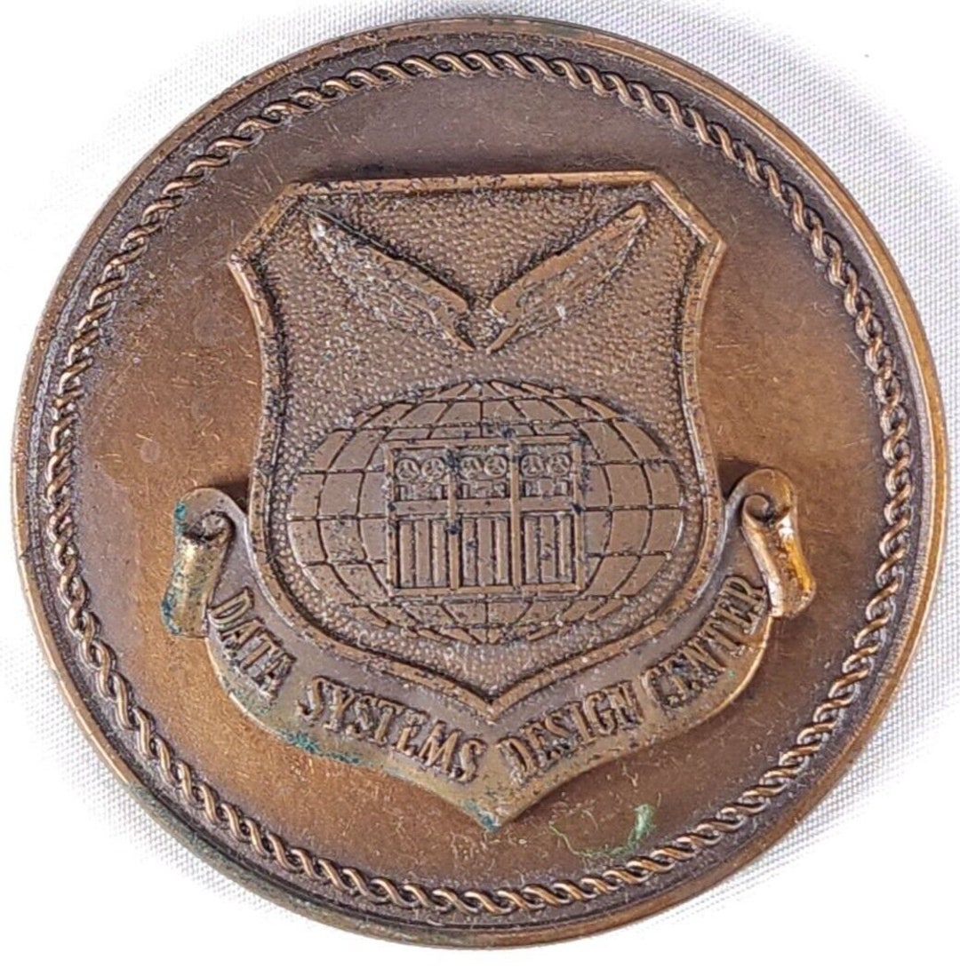 1970s Air Force Data Systems Design Center Medal Challenge Coin USAF 3 ...